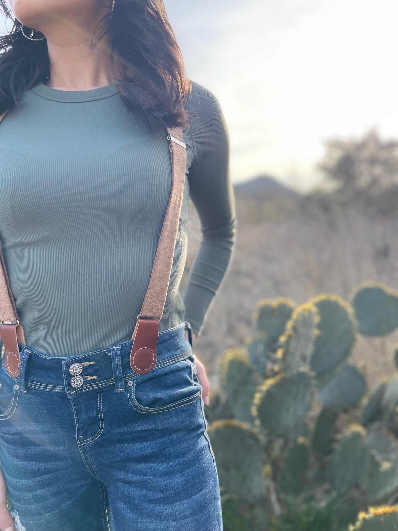 Women’s Nutmeg Brown Suspenders – Magnetic Clasp | Handmade in Texas ...